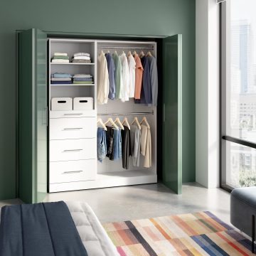 Florence Modular Closet System with Shelves, Drawers & Clothing Rods ...