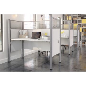 Pro-Biz 63W Single Office Cubicle with Gray Tack Board and High Privacy ...