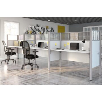 Pro-Biz 3-Person Office Cubicles with High Privacy Panels | Bestar