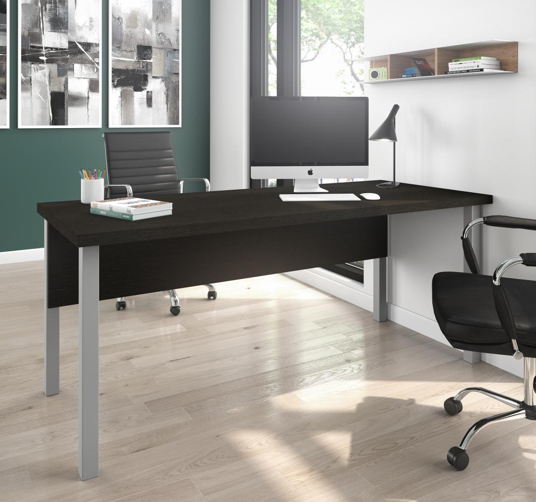 Pro-Linea Table de bureau 72L avec pattes de métal carrées | Bestar